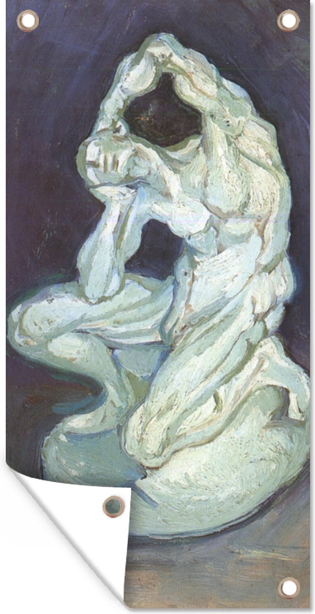 Décoration murale extérieur Statue en plâtre d'un homme agenouillé ...