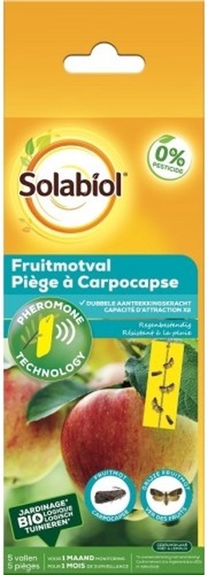 Solabiol Fruitmotval - 5 Stuks - Tegen Fruitmot en Grijze Fruitmot ...