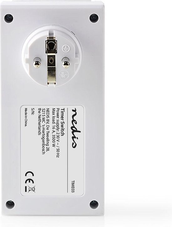 Timer | Analoog | Buitenshuis | AC 230 V | Stroomkabel zijde B ...