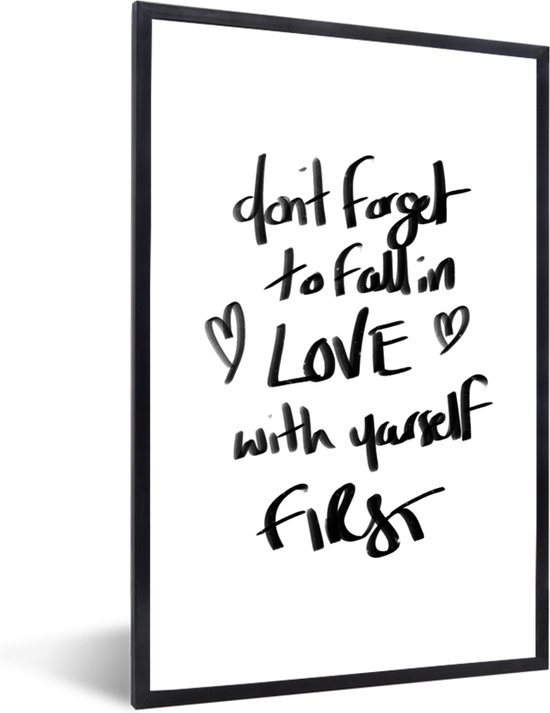 Fotolijst incl. Poster - Spreuken - Quotes - Don't forget to fall in ...