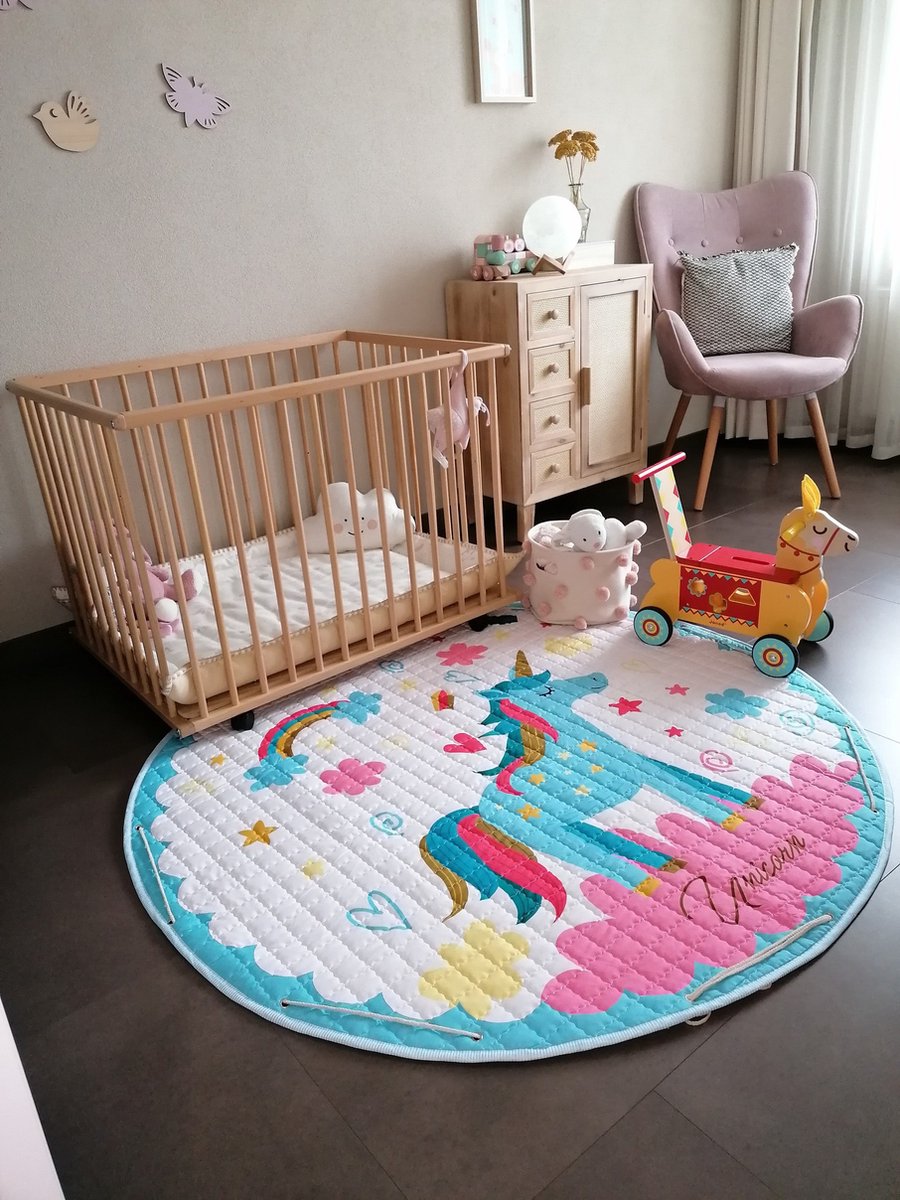 Baby cadeau meisje - Vloerkleed baby - Unicorn - kinder Kleurtjes ...