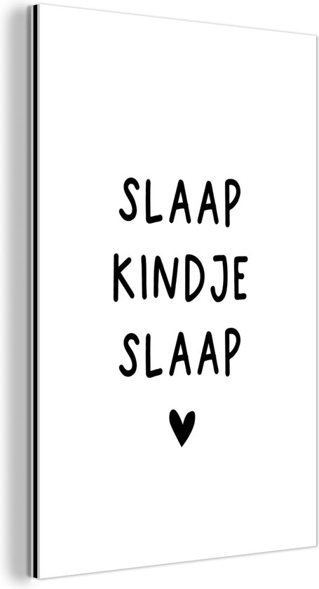 Wanddecoratie Metaal - Aluminium Schilderij Industrieel - Slaap kindje slaap -... | bol