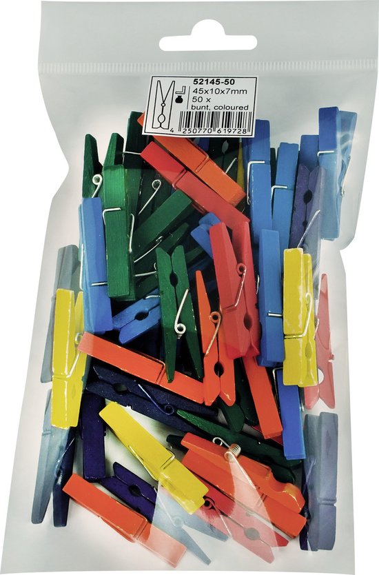 100x stuks multi-color kleur hobby knutselen kleine mini knijpers ...