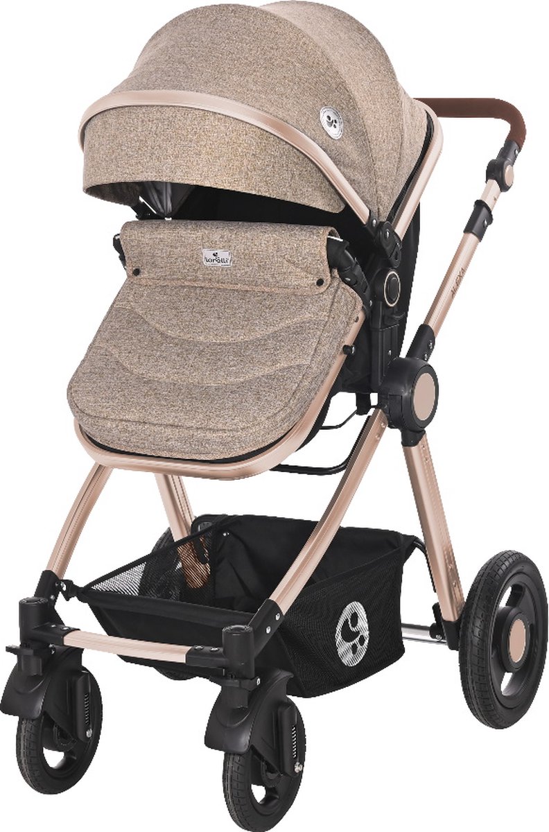 Lorelli Alexa Pearl Beige Poussette combinée 3 en 1 avec siège auto 1002129-2182 | bol.com