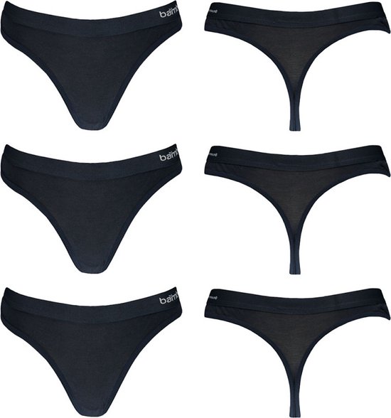 Bamboe string dames | Navy Blauw | Maat M | 3-Pack | Strings dames ...