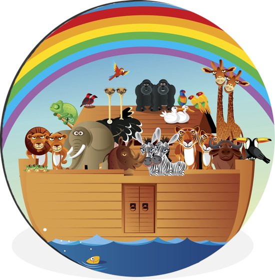 Une illustration de l' Noach de Noé sous l'arc-en-ciel Cercle mural ...