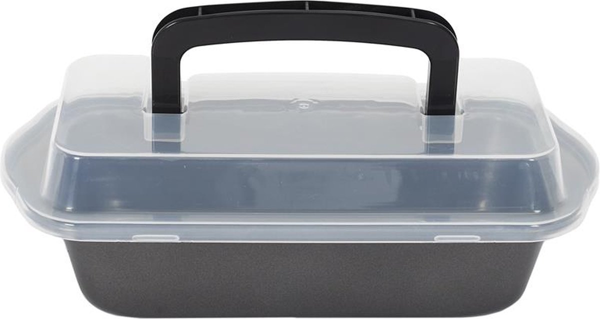 4goodz Bakvorm Cake / Bakvorm Brood met Deksel 16x29x10 cm - Zwart ...