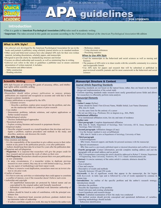 APA Guidelines (ebook), Thomas Smith | 9781423237228 | Boeken | bol