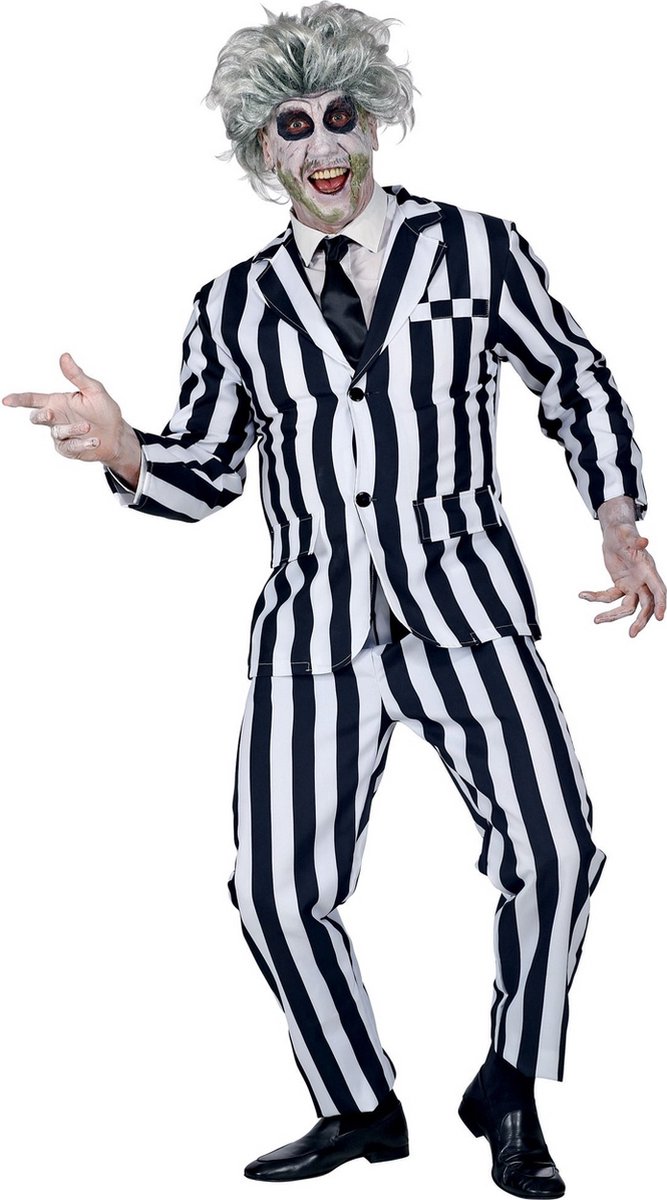Widmann - Horror Films Kostuum - Streepjes Beetlejuice Spook - Man ...
