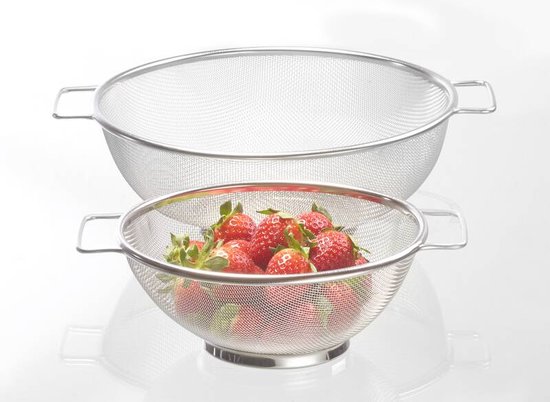 Metaltex Roestvrij stalen staande zeef Inox, Ø 20 cm | bol.com