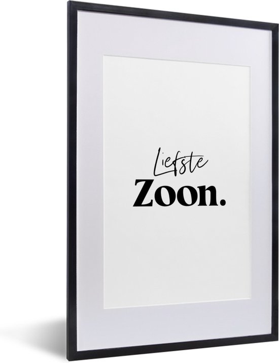 Fotolijst incl. Poster - Zoon - Kind - Lief - Liefste Zoon - Spreuken ...
