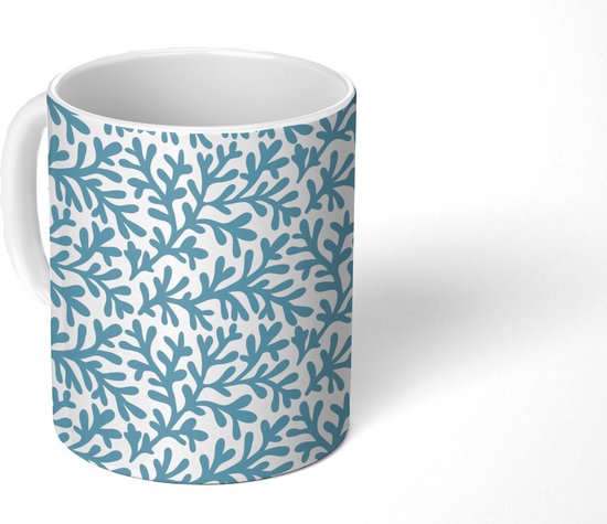 Mug - Tasse à café - Corail - Blauw - Motifs - Mugs - 350 ML - Tasse ...
