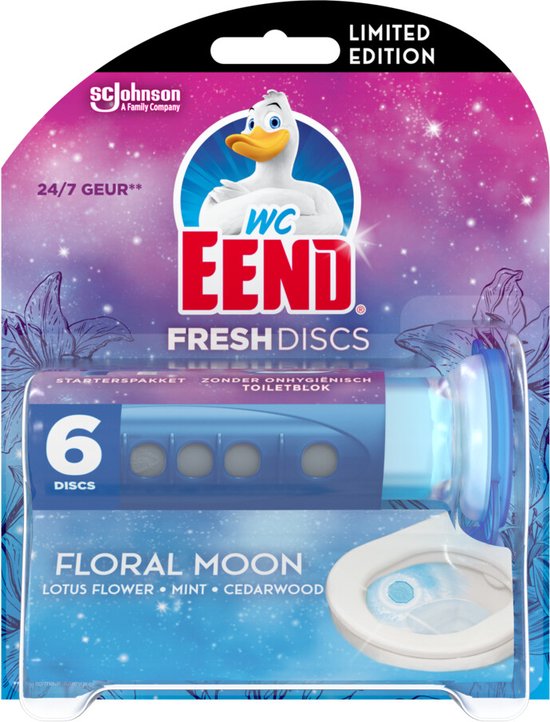 WC Eend Fresh Discs Houder Floral Moon 6 Discs | bol.com