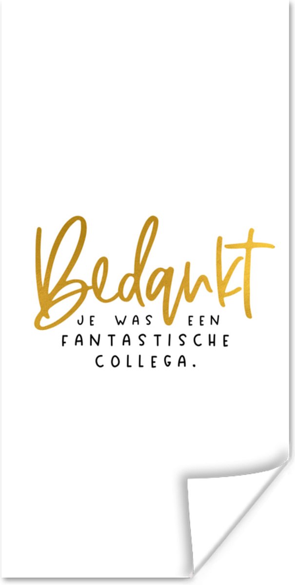 Poster Afscheid collega - Quotes - Bedankt - 80x160 cm | bol.com