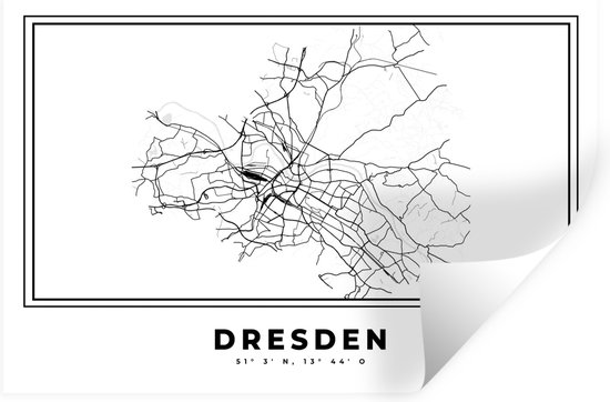 Muurstickers - Sticker Folie - Zwart Wit – Duitsland – Plattegrond ...