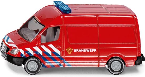 Siku Mercedes Benz Sprinter Brandweer 8,2 Cm Staal Rood (0808003) | bol.com