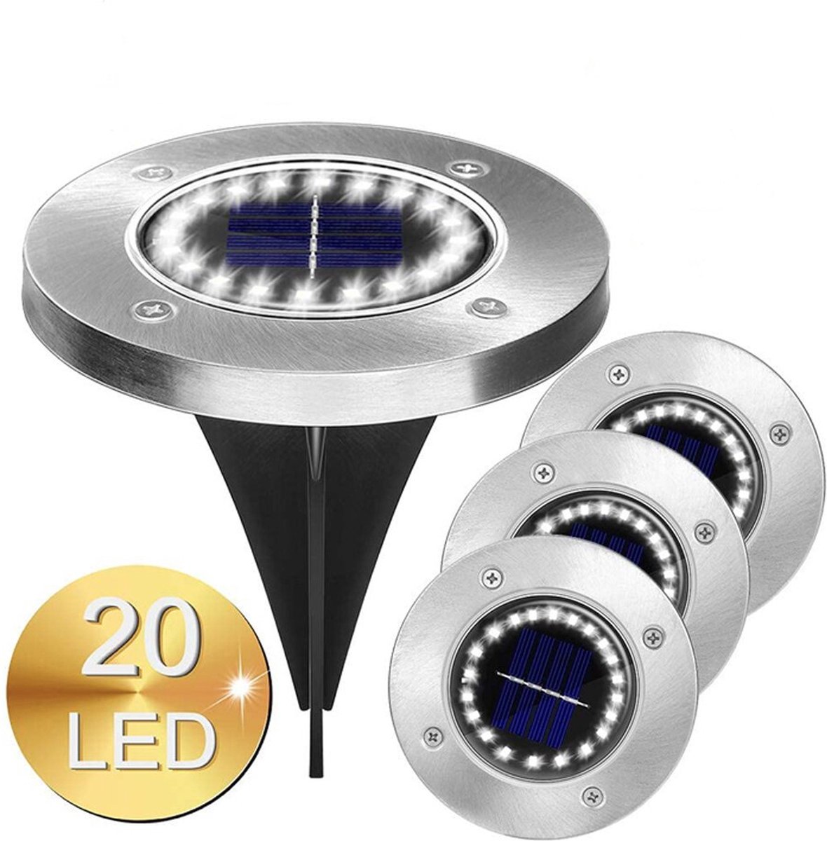 Solar Grondlamp – Solar tuinverlichting – Solar grondspots buiten ...