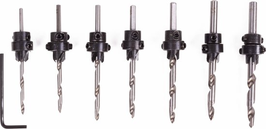 Benson Ruimer - Verzinkboorset - Verzinkboren - Ø 3 t/m 6 mm - 7 delig ...