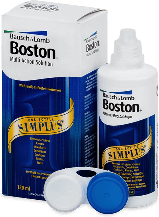 Bausch&Lomb Boston Simplus - Vloeistof voor harde contactlenzen - 120 ...