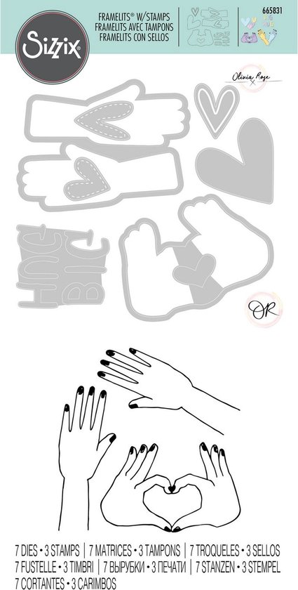 Sizzix Framelits Snijmal set - Big hugs | bol.com