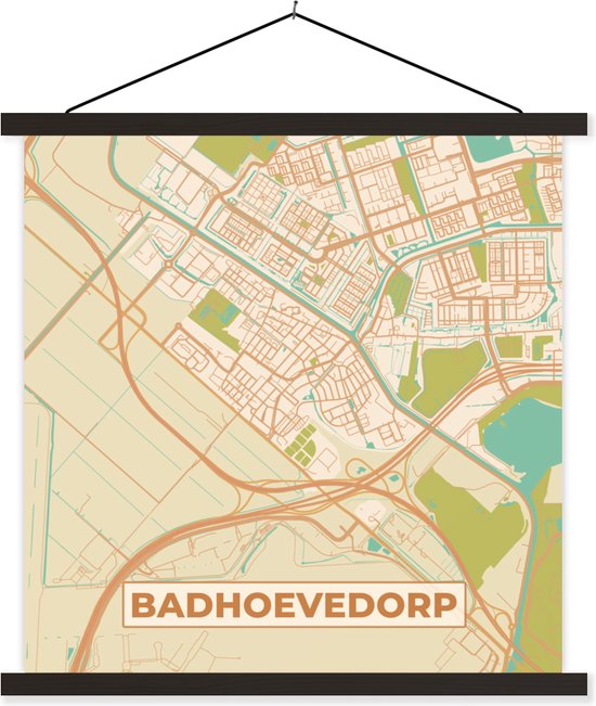 Posterhanger incl. Poster - Schoolplaat - Badhoevedorp - Stadskaart ...