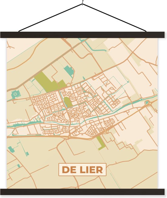 Posterhanger incl. Poster - Schoolplaat - De Lier - Stadskaart - Kaart ...