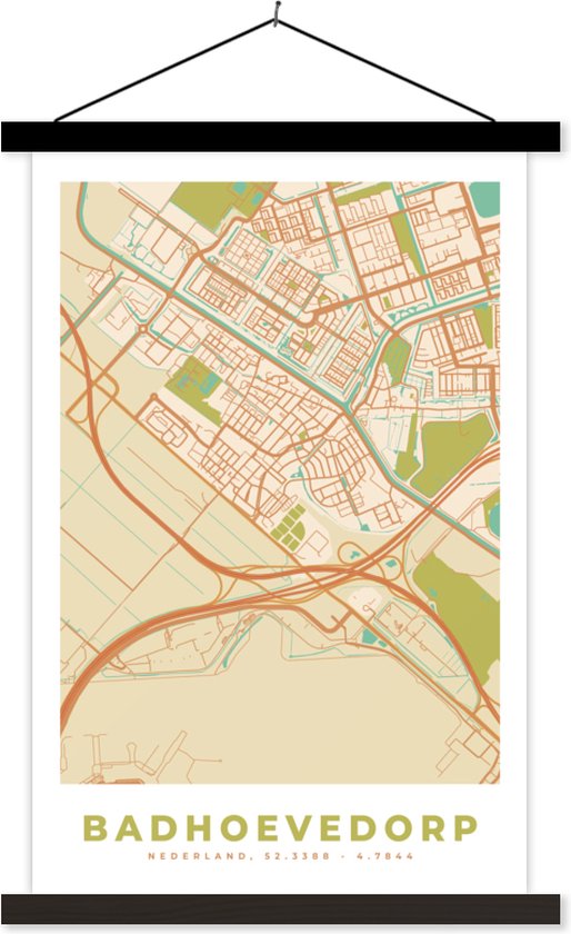 Posterhanger incl. Poster - Schoolplaat - Badhoevedorp - Stadskaart ...