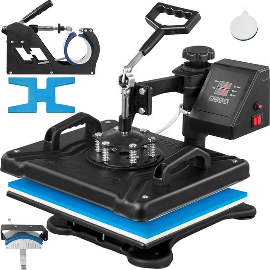 Warmte Pers Machine - Heat Press - 5 in 1 - Drukker - Kleding Bedrukken ...
