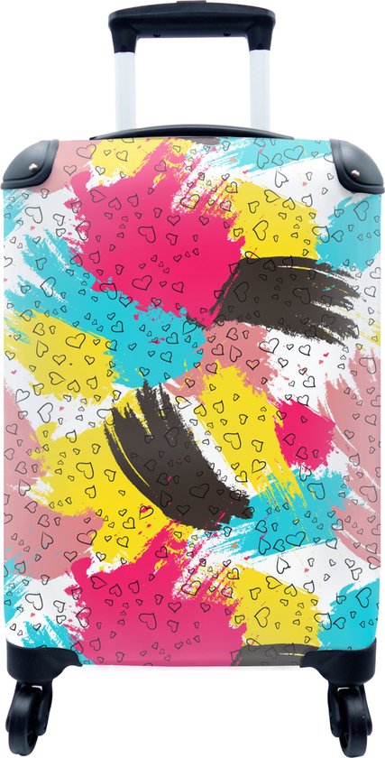 MuchoWow® Koffer - Design - Hart - Verf - Kleuren - Past binnen ...