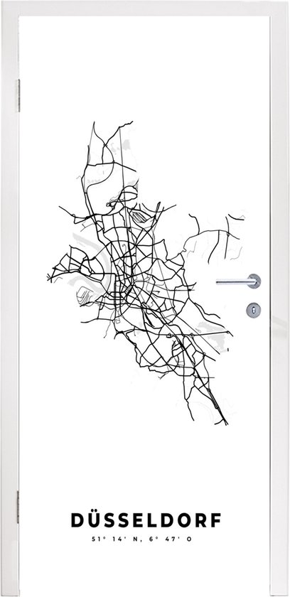 Zwart Wit – Duitsland – Plattegrond – Stadskaart – Kaart – Düsseldorf ...