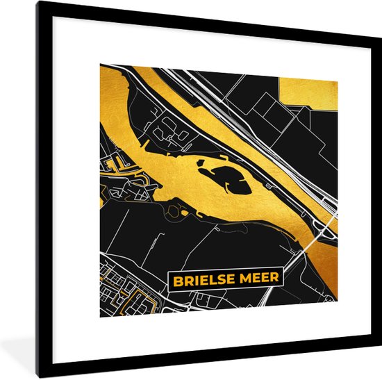 Fotolijst incl. Poster - Kaart - Plattegrond - Stadskaart - Brielse ...