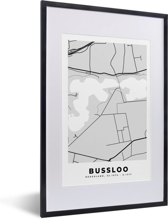 Fotolijst incl. Poster - Bussloo - Stadskaart - Nederland - Plattegrond ...