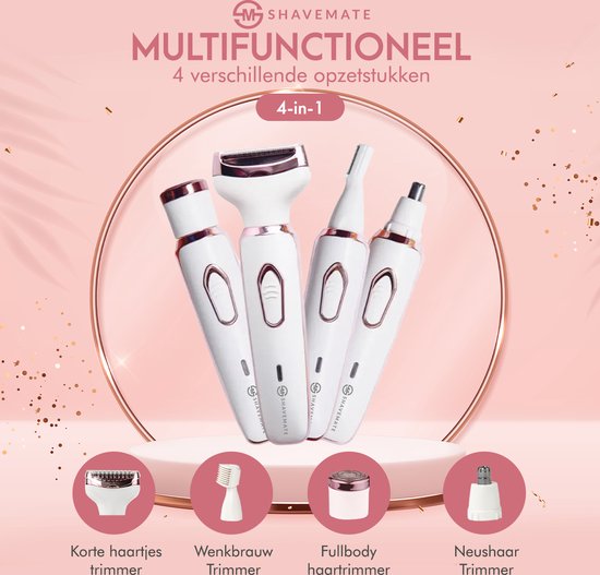 Shavemate 4 in-1 Ladyshave voor Vrouwen - Trimmer Vrouw ...