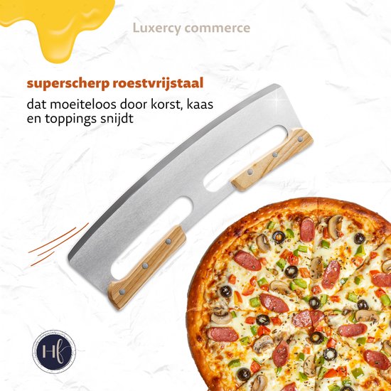 Professionele Pizzasnijder - Pizza Slicer - Pizza Mes - Wiegmes - RVS ...