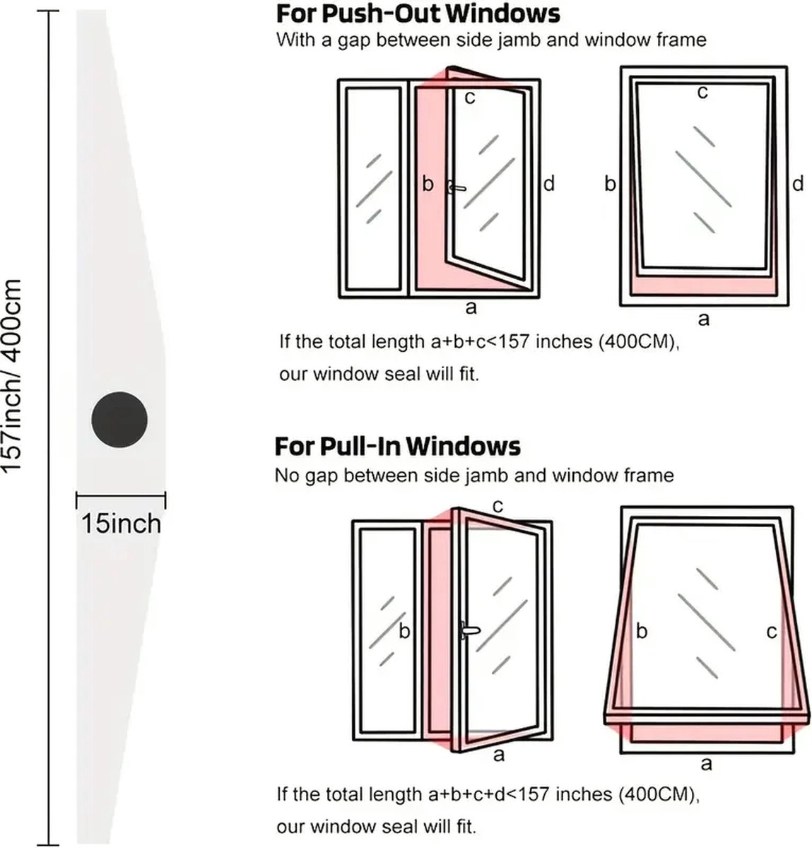 Universele Airco afdichting - Waterdichte raam airco afdichting - met ...