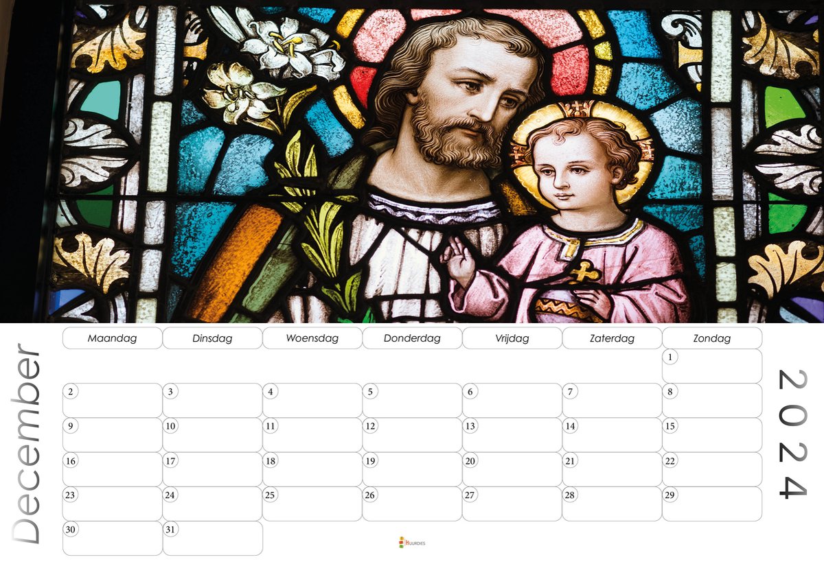 Huurdies - Christelijke Kalender - Jaarkalender 2024 - 35x24 - 300gms ...