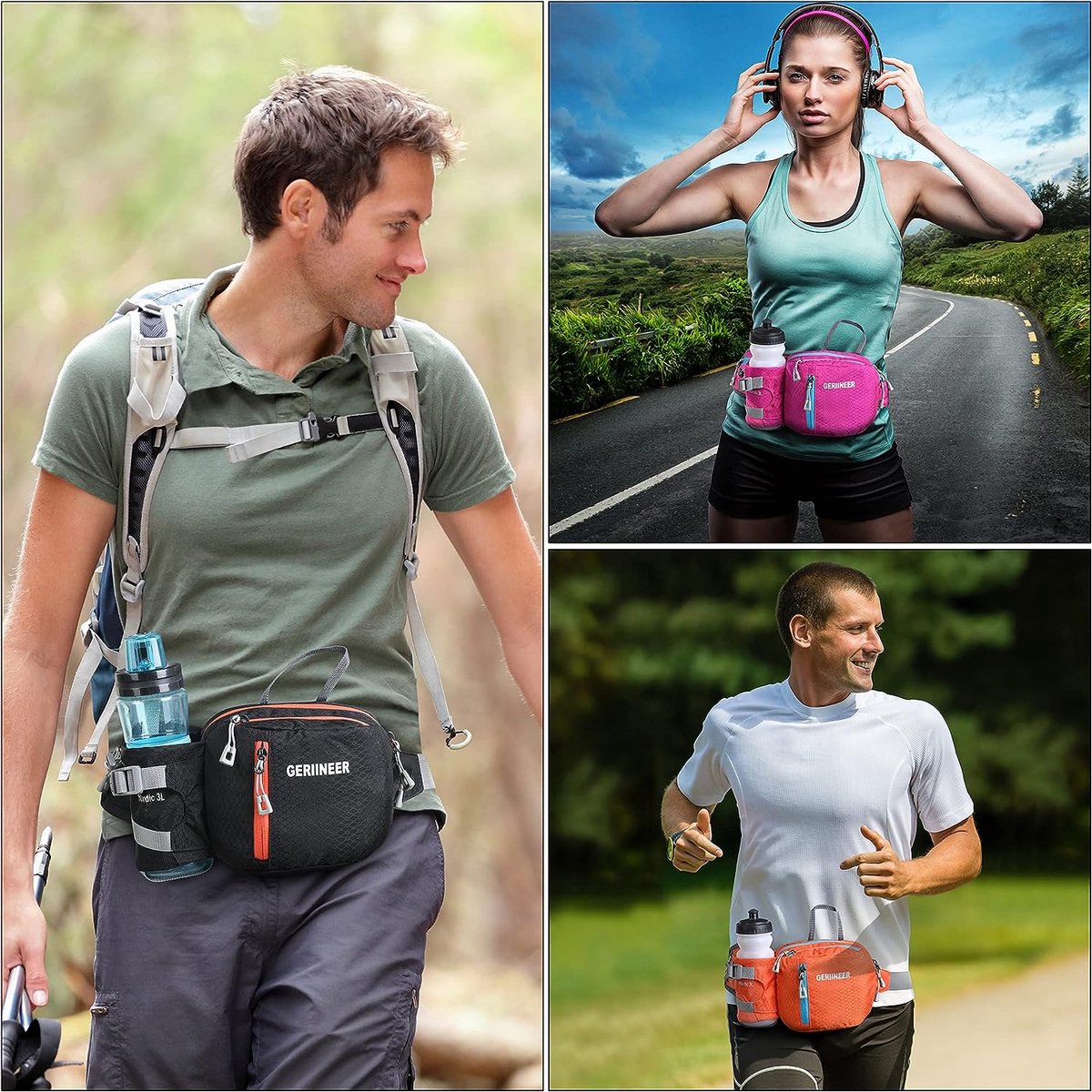 Waterdichte heuptas, heuptas met flessenhouder, voor dames en heren ...