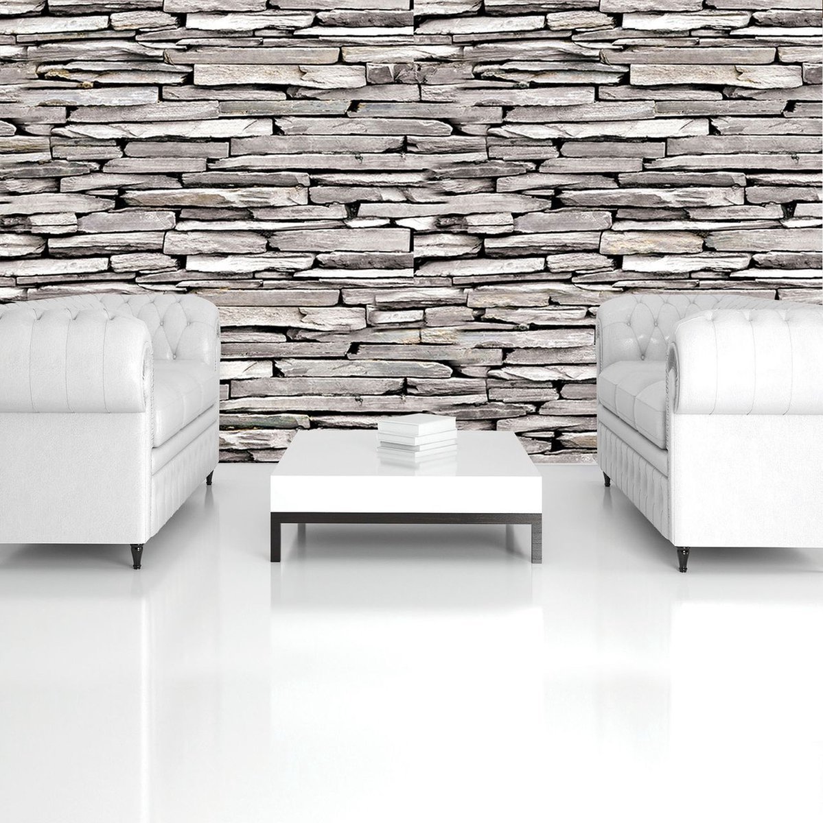 Fotobehang - Vlies Behang - Sierstenen Muur - 208 x 146 cm | bol.com