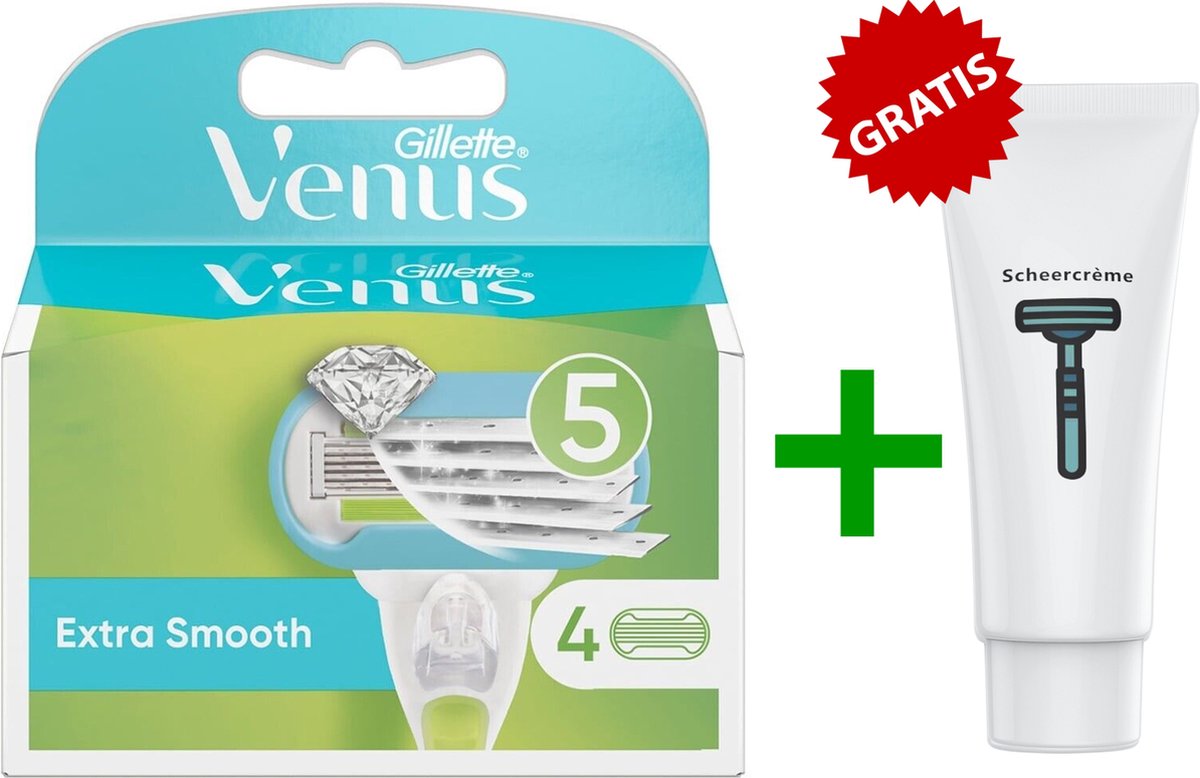 Gillette – Venus Extra Smooth – Scheermesjes/Navulmesjes - 4 Stuks ...