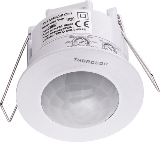 Thorgeon Inbouw Infrarood bewegingsmelder PIR 6m max 300W LED | bol