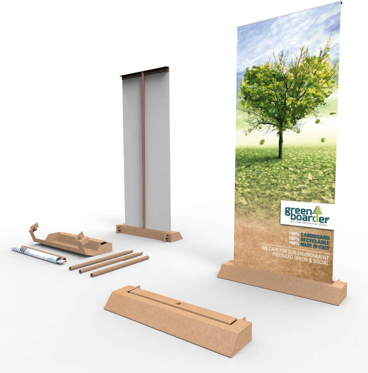 Kartonnen Roll-up Banner Met Print - Duurzaam Karton - KarTent | bol.com