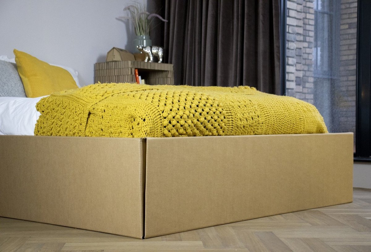 Kartonnen Bed Frame met rand - Duurzaam Karton - Hobbykarton - KarTent ...