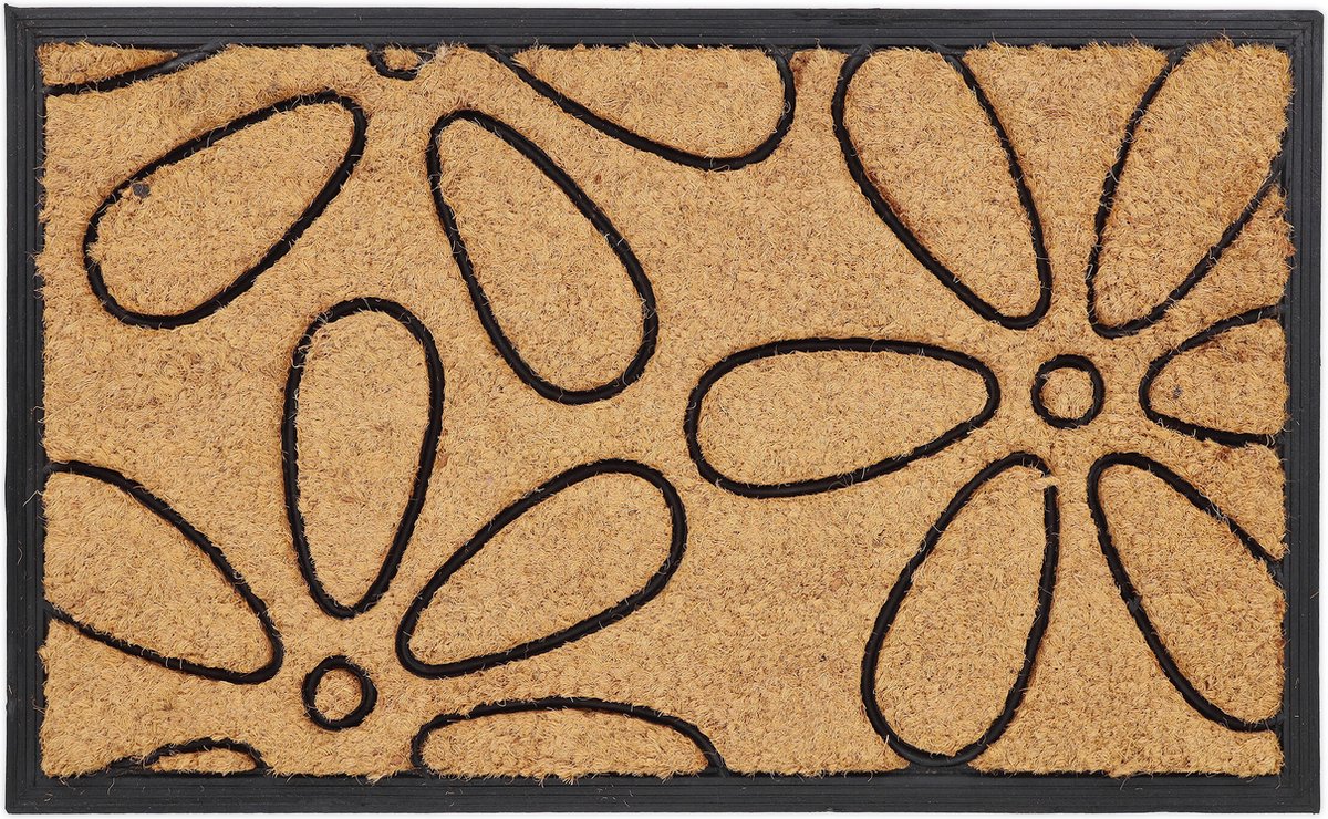 Relaxdays deurmat antislip - schoonloopmat rubber - kokosmat ...