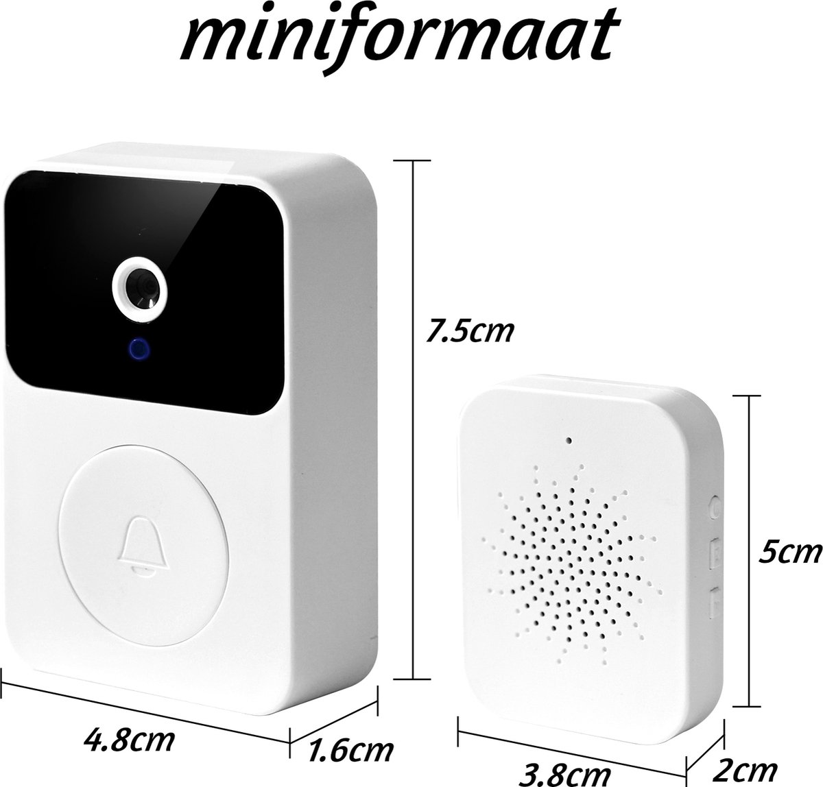 XD&L - Slimme Deurbel Serie - Deurbelset - Draadloze Deurbel - Video ...
