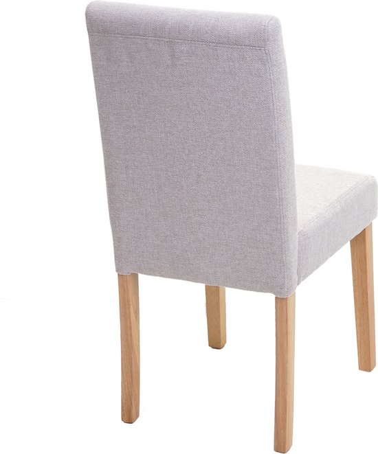 Eetkamerstoel Littau, keukenstoel Stoel, stof/textiel ~ crème-beige ...