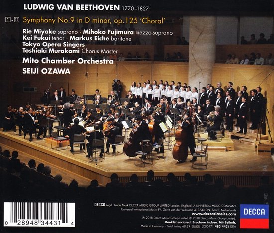 Beethoven: Symphony No. 9, Seiji Ozawa, Rie Miyake, Mihoko Fujimura, Kei Fuku | Muziek | bol
