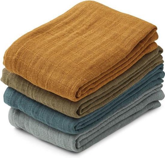 Liewood Leon tetradoeken 4st Whale blue multi mix | bol.com