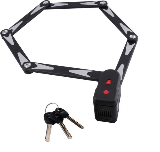 VINZ Misti Alarm Vouwslot / Fietsslot / Mountainbike slot / Racefiets ...