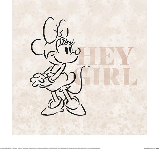 Disney Poster - Minnie Mouse Hey Girl - 40 X 40 Cm - Bruin | bol