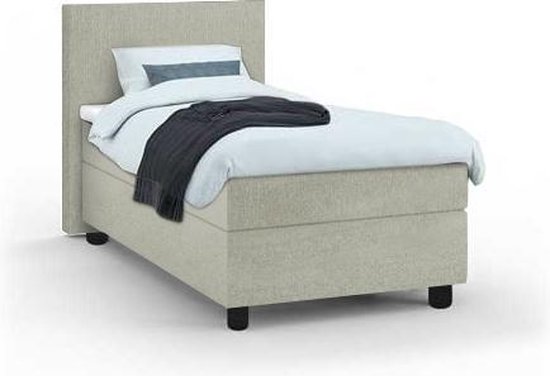 Haluta - Complete 1-persoons Boxspring - 80 x 200 cm - zwart - Inclusief Topper | bol.com